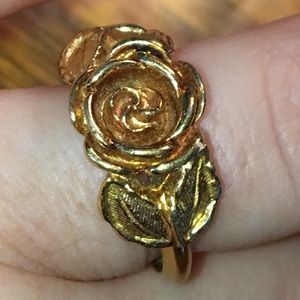 Avon | Jewelry | Vintage Avon Gold Tone Rose Flower Ring | Poshmark